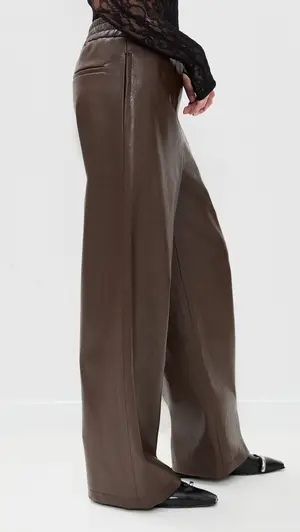 MSGM Leather Elastic Pants