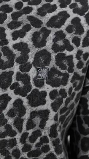 ANINE BING Miles Print Sweatshirt - Leopard
