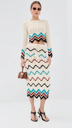 Escvdo Safi Crochet Skirt