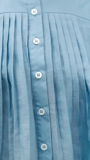Sea Solene Solid Pleated Top