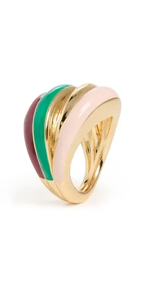 Lele Sadoughi Stacking Ring - Jade Multi