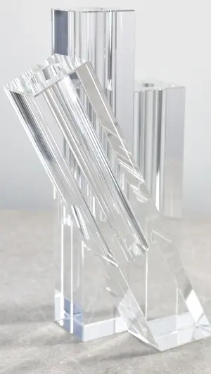 TIZO DESIGN Crystal Glass Triple Bud Vase