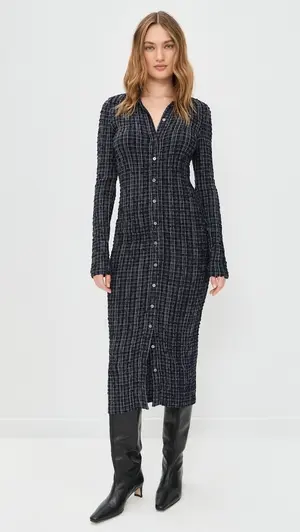 Veronica Beard Barrett Midi Dress - Navy/white Multi