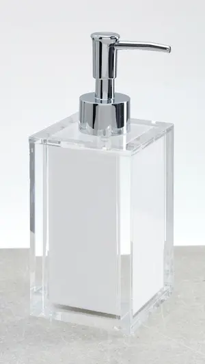 TIZO DESIGN Acrylic Soap Dispenser With Silver-tone Pump