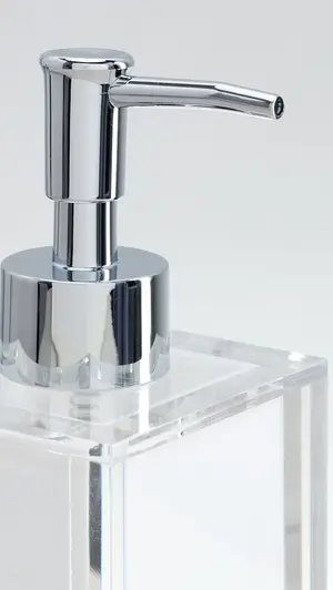TIZO DESIGN Acrylic Soap Dispenser With Silver-tone Pump