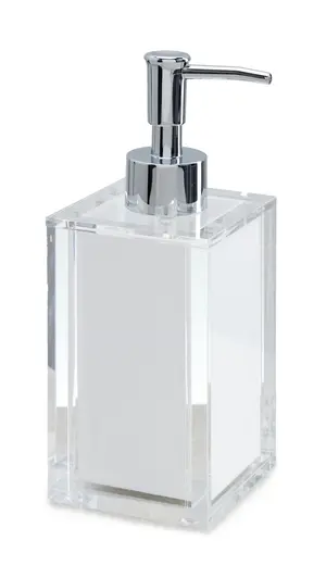 TIZO DESIGN Acrylic Soap Dispenser With Silver-tone Pump