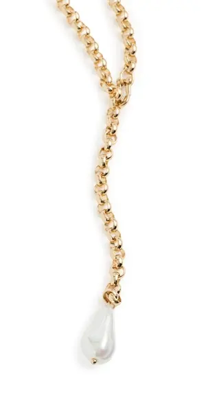 Baublebar Teagan Pearl Lariat Necklace - Pearl/gold