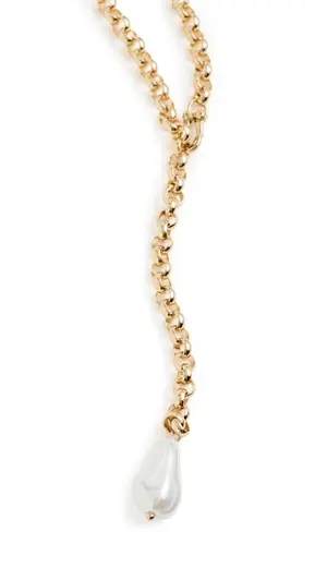 Baublebar Teagan Pearl Lariat Necklace - Pearl/gold