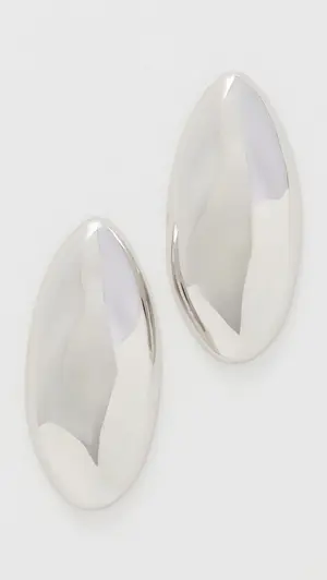LUV AJ The Xl Chrome Orb Stud Earrings - Silver