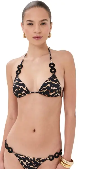 Staud Lido Bikini Top - Tortoise
