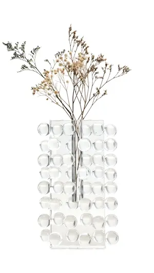 TIZO DESIGN Large Crystals Glass Tall Vase