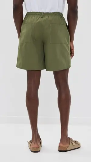 BATHER Cotton Herringbone Leisure Shorts