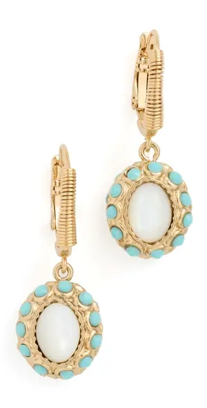 Gas Bijoux Tao Splash Gold-plated Earrings - Turquoise