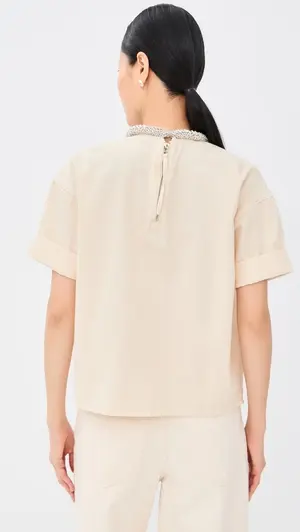TWP Twill Top With Crystal Collar
