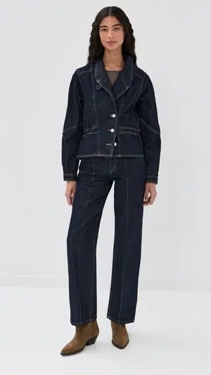 Isabel Marant Dolie Denim Jacket - Dark Midnight