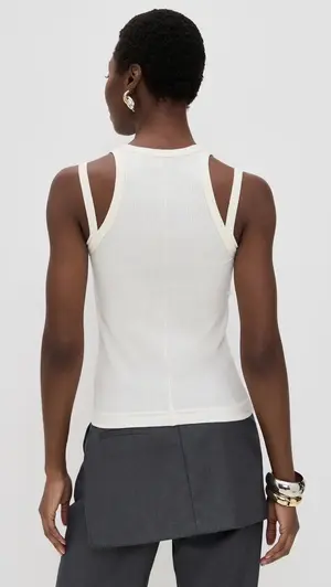 Helmut Lang Racer Strap Ribbed Tank