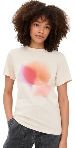 Isabel Marant Gradient Logo Tee - Ecru
