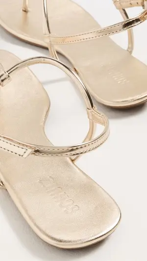 Schutz Elsha Thong Sandals - Gold