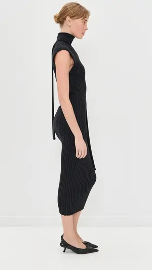 AISLING CAMPS Ribbed Knit Scarf Dress