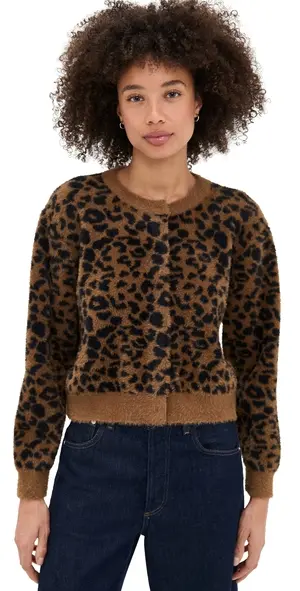 Line & Dot Monroe Leopard Cardigan