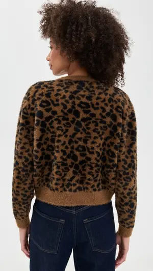 Line & Dot Monroe Leopard Cardigan