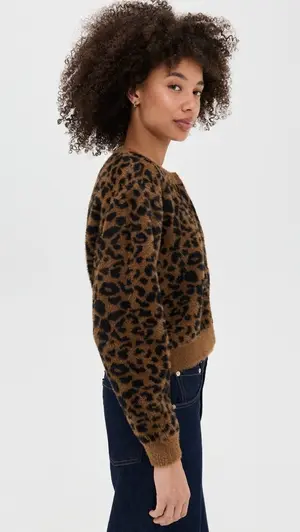 Line & Dot Monroe Leopard Cardigan