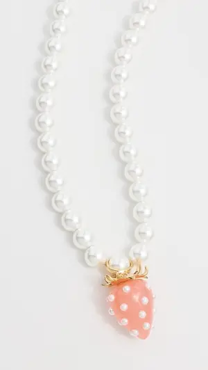 Casablanca Strawberry Faux Pearl Necklace