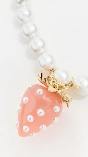 Casablanca Strawberry Faux Pearl Necklace