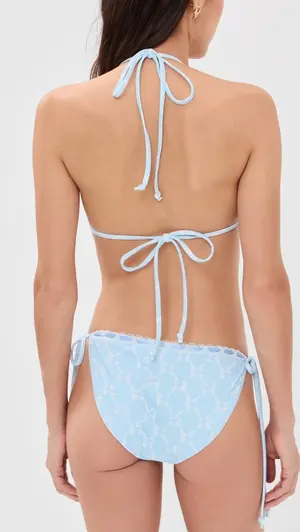 LoveShackFancy Harbor Bikini Set - Chilled Blue