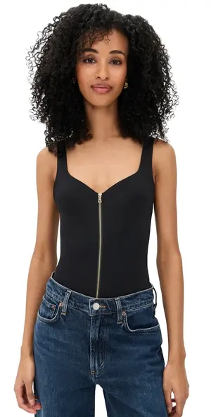 Alice + Olivia Zip Up Bodysuits