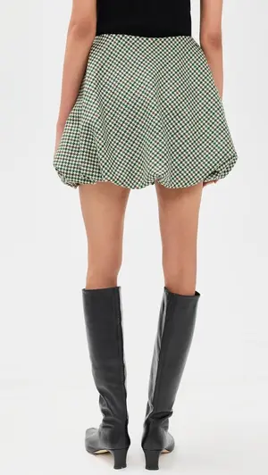LA LIGNE Houndstooth Bubble Skirt