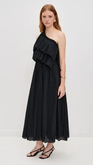 Ulla Johnson Agneta One-shoulder Midi Dress