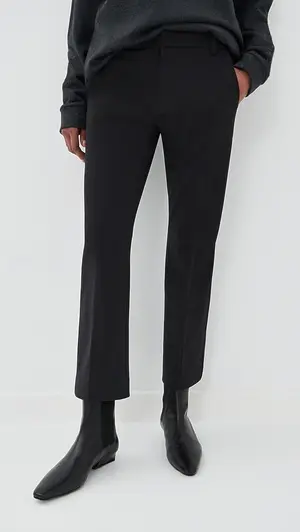 Tibi Compact Tech Knit Cropped Bootcut Trousers