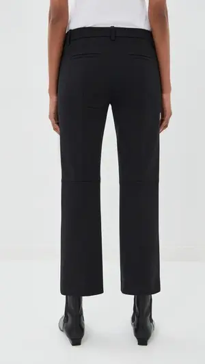 Tibi Compact Tech Knit Cropped Bootcut Trousers