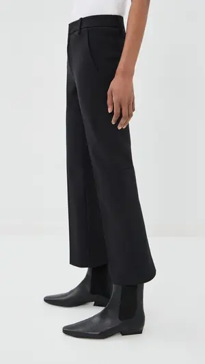 Tibi Compact Tech Knit Cropped Bootcut Trousers