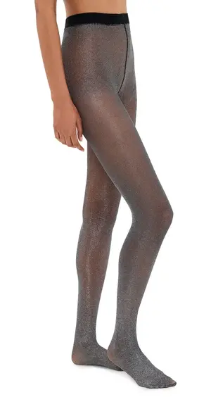 Falke Glitter Tights - Black/silver