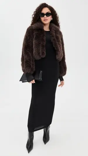 Line & Dot Jax Faux Fur Jacket