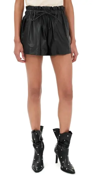 Isabel Marant Naline Faux Leather Shorts
