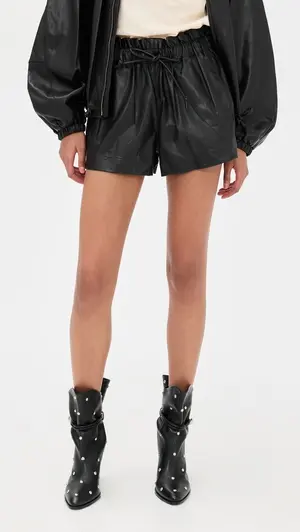 Isabel Marant Naline Faux Leather Shorts