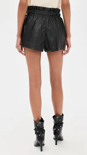 Isabel Marant Naline Faux Leather Shorts