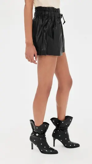 Isabel Marant Naline Faux Leather Shorts