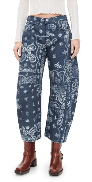 Women's Bandana Jeans