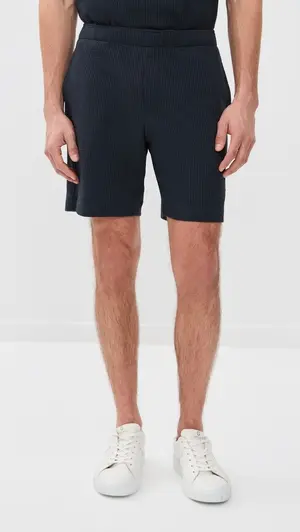 Vince Seersucker Knit Shorts
