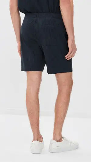 Vince Seersucker Knit Shorts