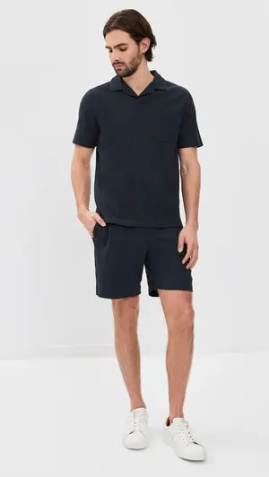 Vince Seersucker Knit Shorts