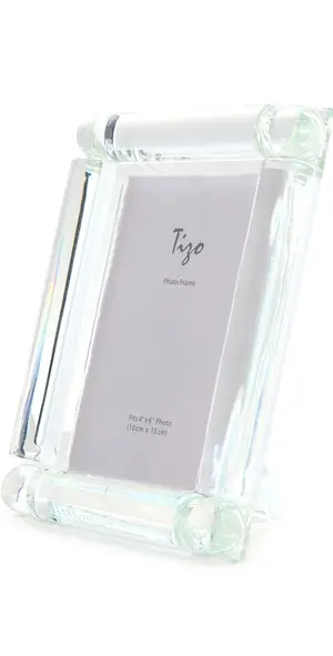 TIZO DESIGN Crystal Glass 4x6 Photo Frame - Clear