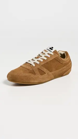 Isabel Marant Sennyh Suede Low Sneakers - Cognac