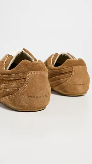 Isabel Marant Sennyh Suede Low Sneakers - Cognac