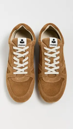 Isabel Marant Sennyh Suede Low Sneakers - Cognac