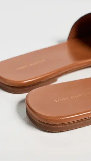 Tory Burch Ines Flat Slides - Tan
